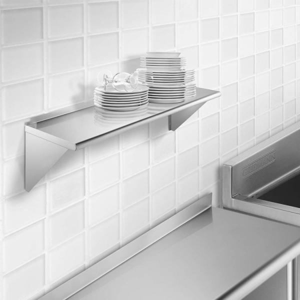 Quality SS304 Commercial Kitchen Wall Shelf Microwave Oven Floating Shelves For Storage for sale