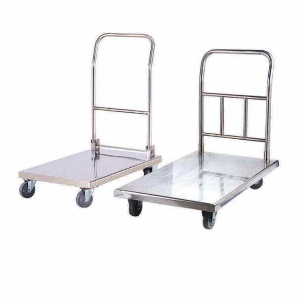 Quality 304 Stainless Steel Foldable Flatbed Push Cart Customized Size Folding Flatbed for sale