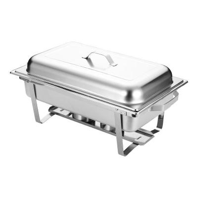 China OEM Comércio de aço inoxidável Chafing Dish Equipamento de restauração Buffet Chafer Set com tampa à venda