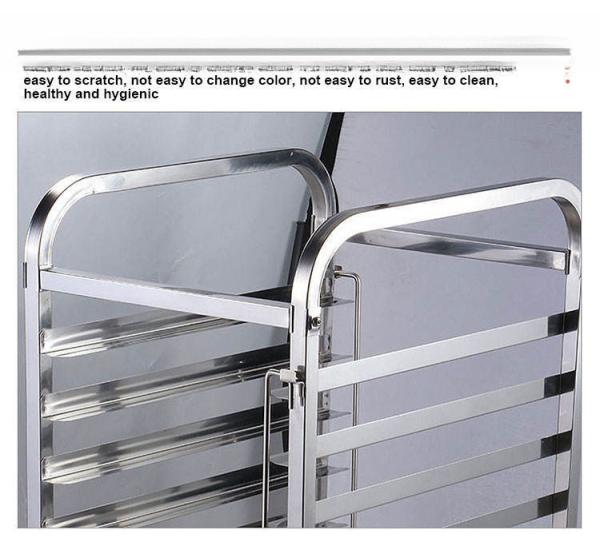 Quality 201 304SS Fast Food Bakery Cooling Rack Trolley With Trays For Hotel Restaurant for sale