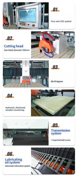 Quality 15 KW 4 Axis Cnc Marble Cutter Cnc Stone Cutting Bridge Saw For Granite for sale