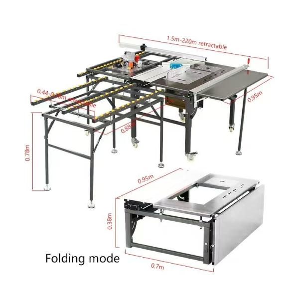 Quality 120mm Side Saw Diameter WJS480 Sliding Table Panel Saw Machine For Woodworking for sale