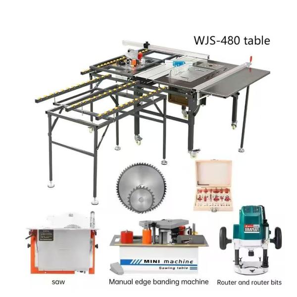 Quality 120mm Side Saw Diameter WJS480 Sliding Table Panel Saw Machine For Woodworking for sale