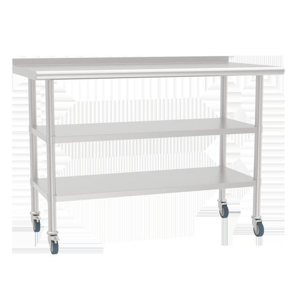 Quality Commercial Heavy Duty Stainless Steel Table With Caster Wheels NSF Certified For for sale