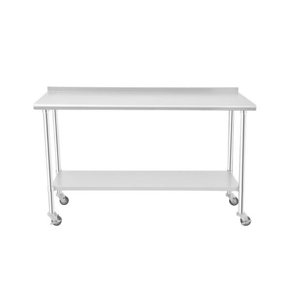 Quality Commercial Heavy Duty Stainless Steel Table With Caster Wheels NSF Certified For for sale