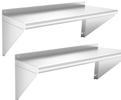 China Wall Mounted Stainless Steel Shelf For Restaurant Kitchen Storage for sale