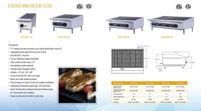 Cina Griglia Charbroiler Commerciale Potente in Acciaio Inossidabile per Ristorante in vendita