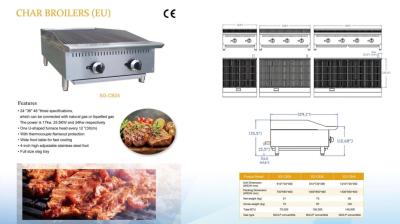 Cina Griglia Charbroiler Commerciale Potente in Acciaio Inossidabile per Ristorante in vendita