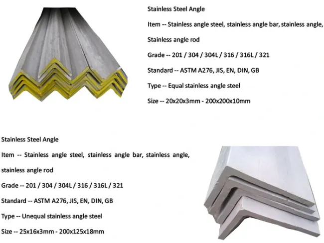 L Shape Profile Stainless 304 Angle Steel 201 304 316 Stainless Angle Bar