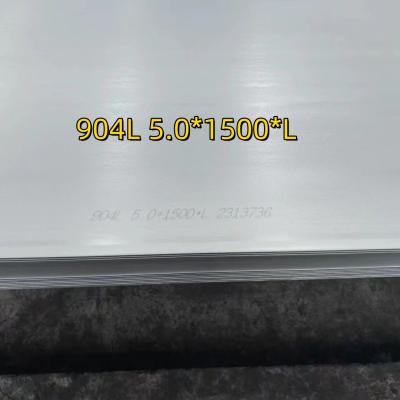 China 904l Placa de acero inoxidable Astm A240 Estándar 8*1500*6000MM SS 904L Composición química en venta
