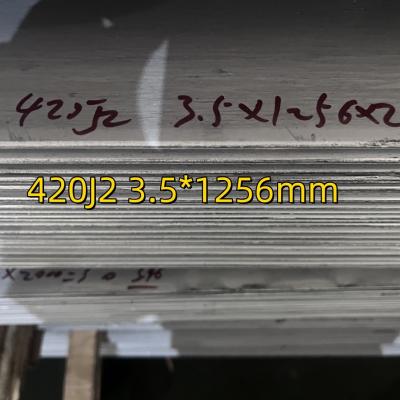 Cina Martensitico ASTM A240 AISI 420J2 SUS420J2 X30Cr13 1.4028 Piastra in acciaio inossidabile 3,0 3,5 mm Per coltello in vendita