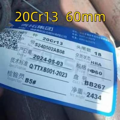 Cina 20Cr13 AISI 420 Acciaio inossidabile Rod rotondo laminato a caldo OD 60mm 1.4021 Acciaio inossidabile martensitico in vendita