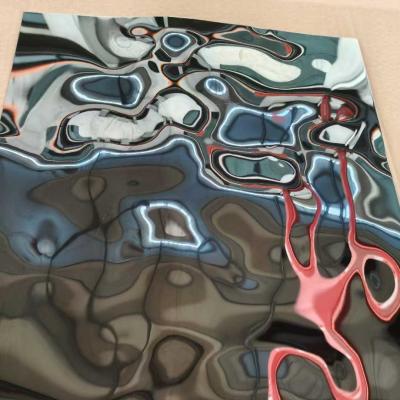 중국 물 물결 201 304 스테인리스 스틸 엽 금 거울 마무리 0.8 * 1219 * 3048MM 판매용