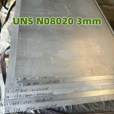 China ASTM A240 UNS N08020  Alloy 20 3mm Sheet Incoloy 20 Nickel Alloy Steel Plate/Sheet for sale