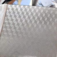 China ASTM A240 304 Cube Pattern Embossed Stainless Steel Decorative Sheet, 3D Cube Embossing Panel for Elevator & Wall Cladding for sale