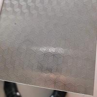 China ASTM A240 304 Cube Pattern Embossed Stainless Steel Decorative Sheet, 3D Cube Embossing Panel for Elevator & Wall Cladding for sale