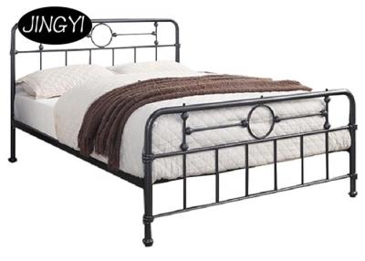 China Rei luxuoso Bed Frame do ODM do ferro forjado tranquilo industrial do projeto à venda