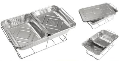 China Full size pan Disposable Food Aluminum full size Tray shallow medium & deep foil container for sale