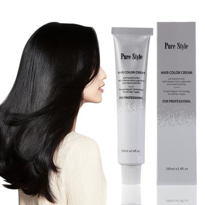 China PureStyle Professional Herbal Cream Hair Dye Non-Allergic and Low Ammonia Natural Ingredients Factory Manufacturers Wholesale for sale