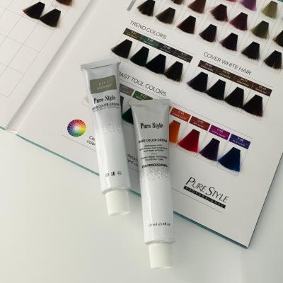 China PureStyle in Stock Professional Salon Permanent Products Low Ammonia Brilliant Permanent Dye Organic Herbal Hair Color Cream for sale