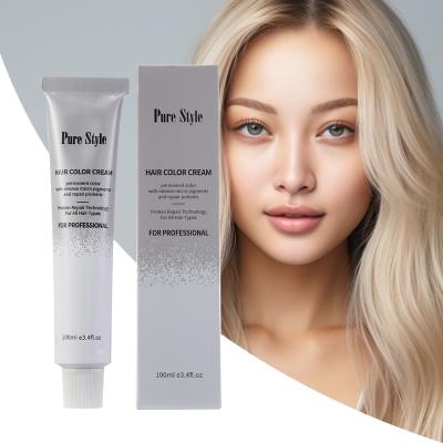 China PureStyle 100ml Hair Dye Cream European Style High Quality Non-Allergic for Professional Salon Use Hot Sale in America for sale