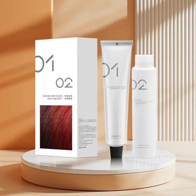 China Peroxide Cream Semi Permanent Home Hair Dye Kit Ammonia Free OEM Hair Dye Factory Wholesale for sale