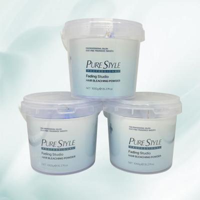 China PureStyle 1000g OEM Light Blonde Hair Bleaching Powder High Quality Organic Blue up to 9 Level Hair Bleach Dust Free Cosmetics Grade for sale