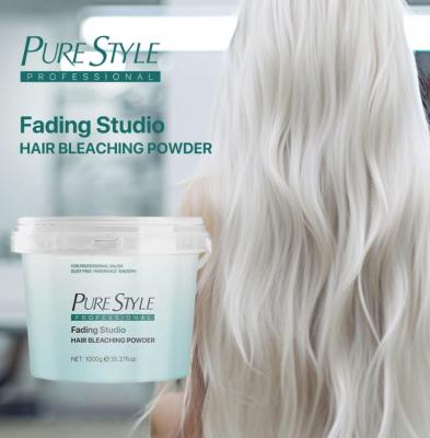 China PureStyle 1000g OEM Light Blonde Hair Bleaching Powder High Quality Organic Blue up to 9 Level Dust Free Bleach Powder For Hair Wholesale for sale