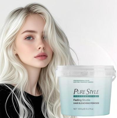 China PureStyle 1000g OEM Light Blonde Premium Hair Bleaching Powder Dust Free High Quality Organic Blue up to 9 Level For Salon Wholesale for sale