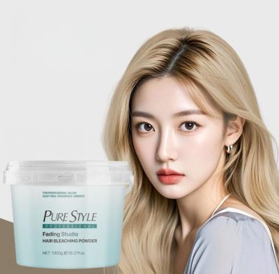 China PureStyle 1000g OEM Light Blonde Hair Bleaching Powder High Quality Organic Blue up to 9 Level Ammonia Free Bleach Powder Wholesale for sale