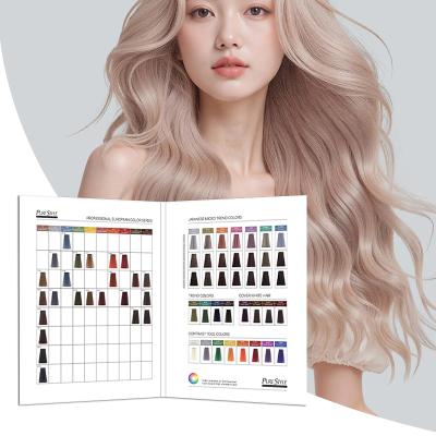 China Purestyle Hair Color Swatch Chart Premium Quality High-Accuracy Shade Guide with Durable Laminated Design Hair Color Book OEM for sale