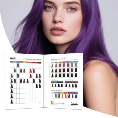 China Purestyle Hair Color Swatch Chart 47 Colors Professional For Salons OEM Vibrant Shade Display for Client Consultation for sale