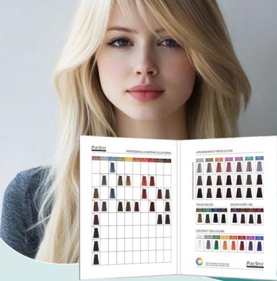 China Purestyle Hair Color Swatch Chart 47 Colors Professional For Salons OEM Wholesale Professional Color Chart Premium Quality for sale