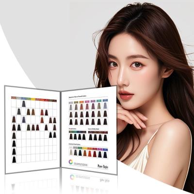 China Purestyle  47 Colors OEM Hair Color Chart Book Low MOQ Permanent Hair Color Low MOQ for sale