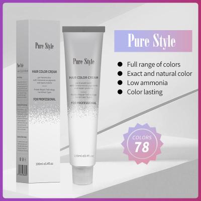China Purestyle Philippines Herbal Natural Hair Color Cream Long Lasting 47 Colors For Salon OEM Available for sale
