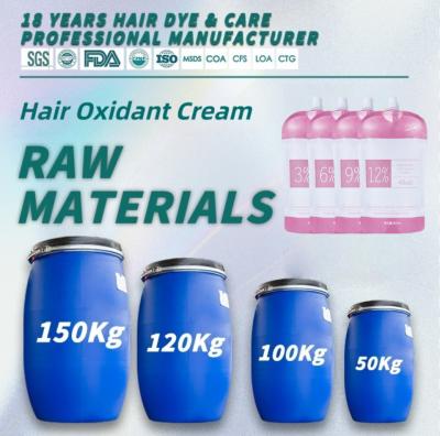 China OEM Organic Hair Color Developer Raw Material 3% 6% 9% 12% Oxidant Cream  Permanent Hair Dye for sale