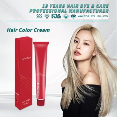 China CANSE OEM 90ml Permanent Hair Color Cream Natural Scent Easy to Use Smooth Result Salon Bulk Orders for sale