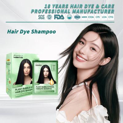 China Purestyle OEM Bubble Hair Dye Shampoo Herbal Formula Gray Coverage Fast  Dye Hair Coloring Shampoo for sale