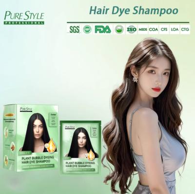 China Purestyle Temporary Hair Color Shampoo Cover Grey Hair Bubble Dye Shampoo for Homeuse OEM for sale