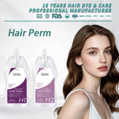 China Purestyle OEM Hair Perm Cream for Professional Salon 500ml*2 Curly Hair Solution Permanent Hair Perm Lotion for sale