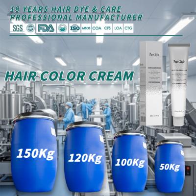 China Purestyle  Permanent Hair Color Cream OEM Raw Materials Organic Hair Coloring Cream Professional Hair Dye for sale
