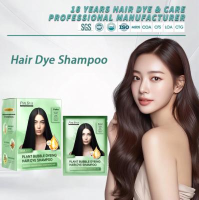 China Purestyle Home Fast Black Color Plant Hair Coloring Shampoo 3 in 1 for Natural Healthy Hair OEM Available for sale