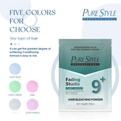 China Purestyle OEM Hair Bleach Powder Hair Dye Easy Application Bule Color for Hair Lightening Bleach Salon Use for sale