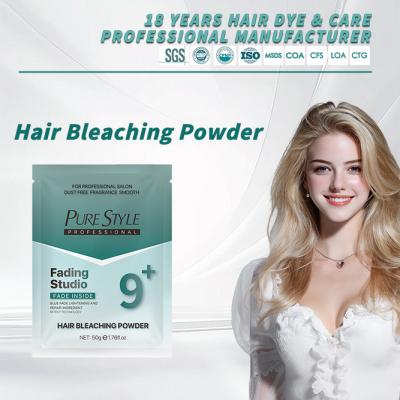 China Purestyle OEM Bule Hair Bleach Powder Herbal Ammonia Free Lightener Powder Natural Hair Dye Products for sale