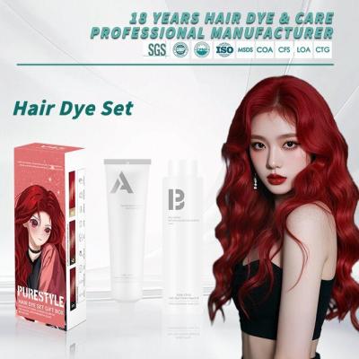China Purestyle  Permanent Hair Dye Kit  Herbal Formula Professional Hair Coloring Cream  OEM Available for sale