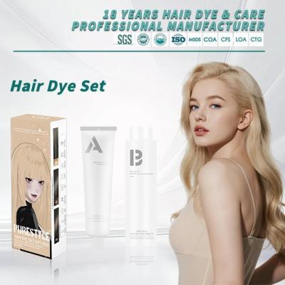 China Purestyle Professional Home Hair Dye Set Peroxide Hair Dye Cream OEM Wholesale Low Ammonia for sale