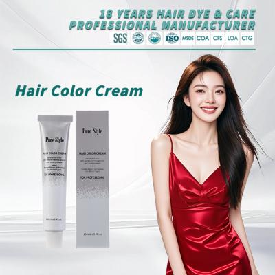 China Purestyle  Permanent Hair Color Cream OEM Wholesale Vegan Formula Natural Hair Dyeing Cream for sale