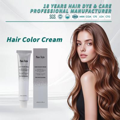 China Purestyle OEM Hair Color Cream Herbal Formula Low Ammonia Permanent Hair Dye for sale