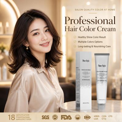 China Plant-Based Professional Hair Color Cream with 47 Vibrant Shades in 100 ML Permanent Hair Dye for sale