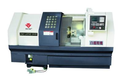 China High rigidity CNC Lathe Machine with 45°Integrated / Hollow Hydraulic 3 - jaw chuck for sale